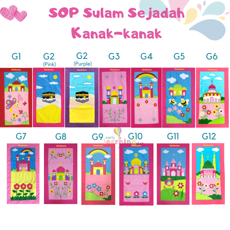 Sulam Nama - Telekung & Sejadah (Kanak-Kanak)